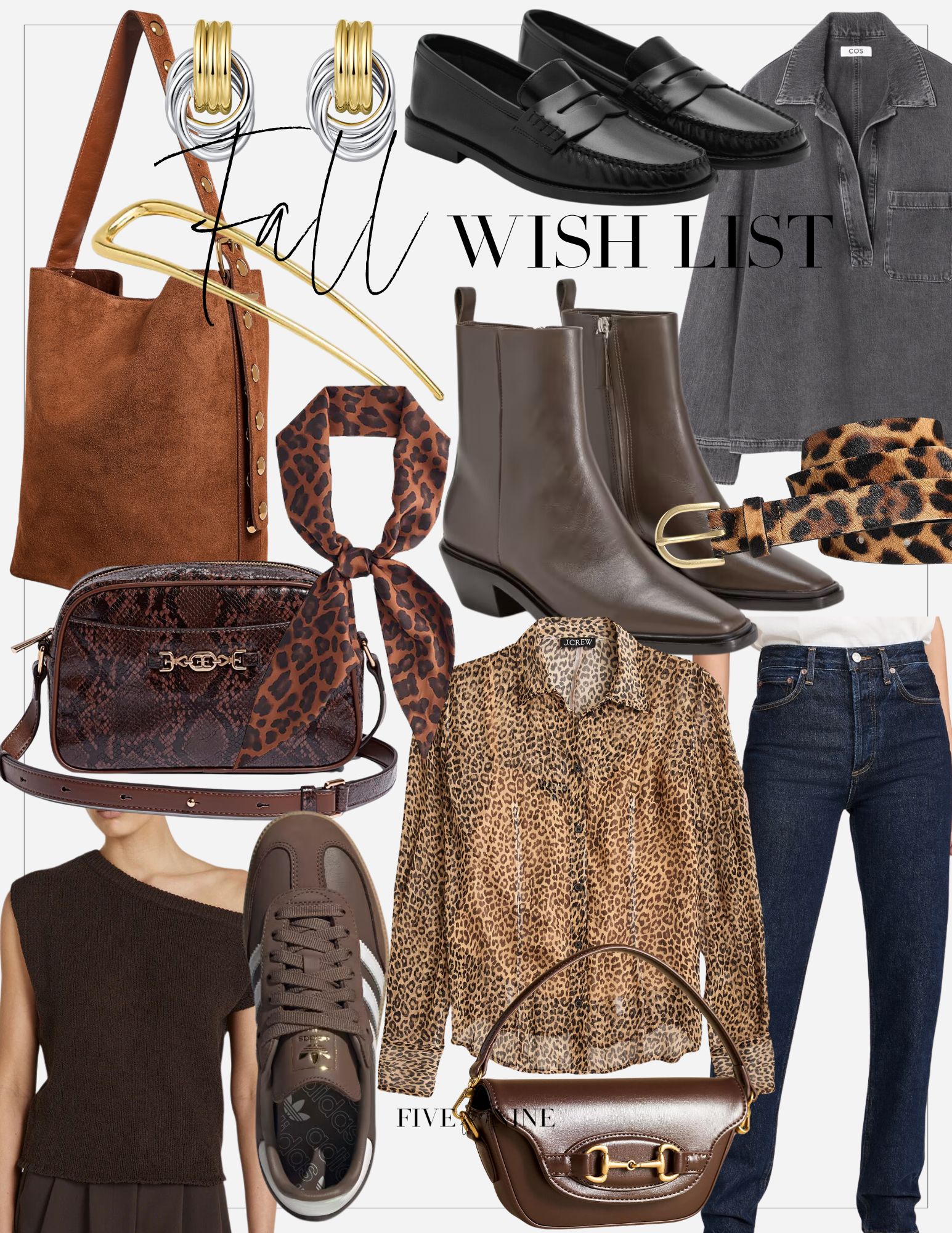 MY FALL WISH LIST | LEOPARD, BROWN, SUEDE - Five Foot Nine